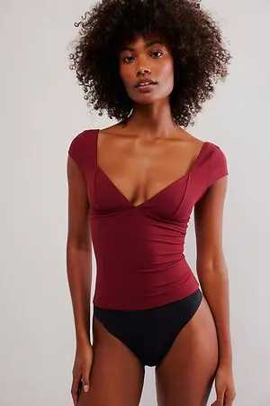 Free People Duo Corset Cami Pomegranate