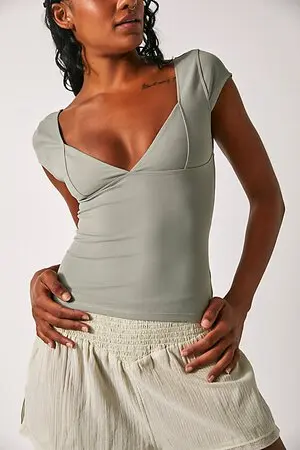 Free People Duo Corset Cami Seagrass