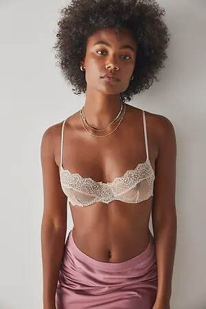 Only Hearts So Fine Lace Underwire Bra Brown