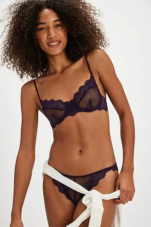 Only Hearts So Fine Lace Underwire Bra Purple Heart