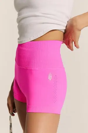 Free People FP Movement Good Karma Running Shorts Hot Pink