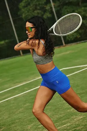 Free People FP Movement Good Karma Running Shorts Radiant Blue