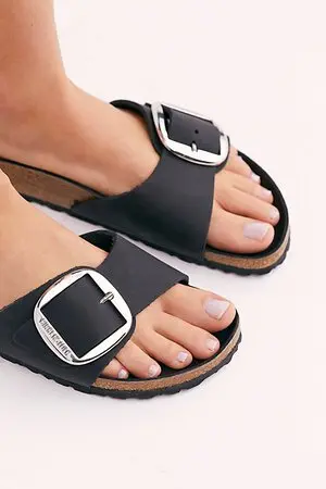 BIRKENSTOCK Madrid Big Buckle Sandals - Black