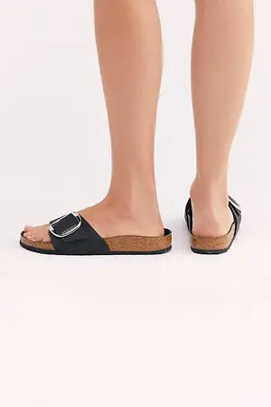 BIRKENSTOCK Madrid Big Buckle Sandals - Black