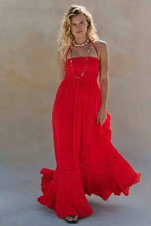 Free People Extratropical Maxi Dress - Cherry Tomato