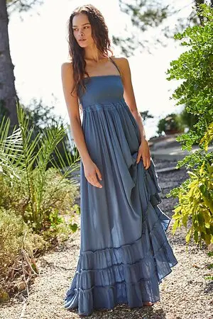 Free People Extratropical Maxi Dress Mediterranean