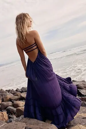 Free People Extratropical Maxi Dress Queens Violet