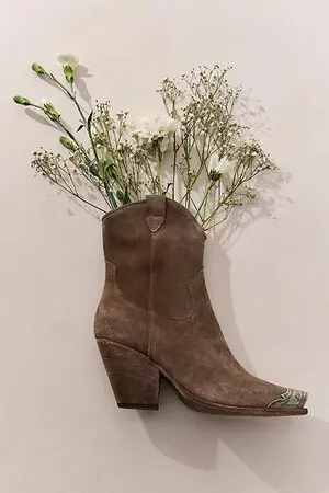 Free People Free People Brayden Western Boots With Metal Toe Beige