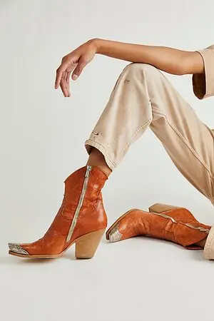 Free People Free People Brayden Western Boots With Metal Toe Taupe