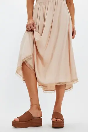 Free People Harbor Flatform Sandals - Oak