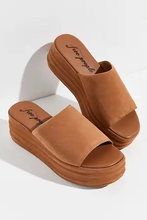 Free People Harbor Flatform Sandals - Tan