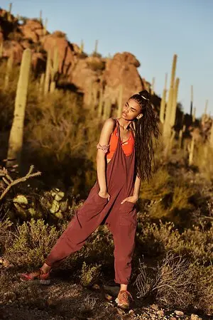 Free People Hot Shot Onesie Bitter Chocolate