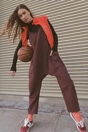 Free People Hot Shot Onesie Black Raisin