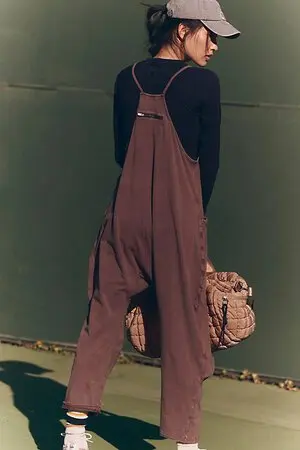 Free People Hot Shot Onesie - Dark Espresso