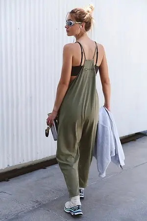Free People Hot Shot Onesie - Green