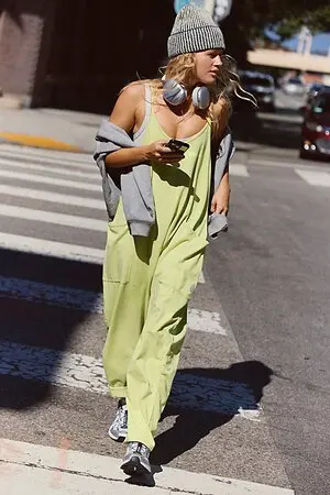 Free People Hot Shot Onesie Honeydew