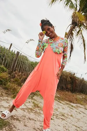 Free People Hot Shot Onesie Hot Watermelon