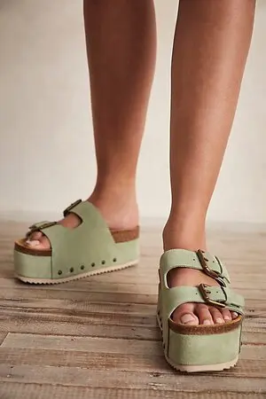 Intentionally Blank Rule Breaker Flatform Sandals Sage