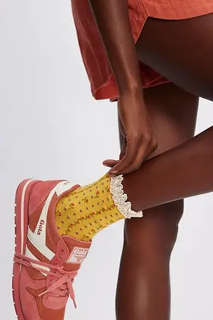Free People Free People Rosebud Waffle Knit Ankle Socks Golden Hour