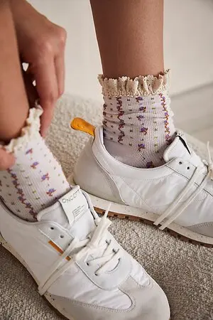Free People Free People Rosebud Waffle Knit Ankle Socks Pink