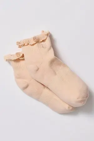 Free People FP Movement Classic Ruffle Ankle Socks Ballet