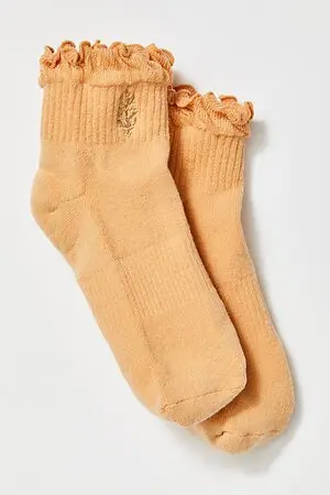 Free People Classic Ruffle Socks - Brown