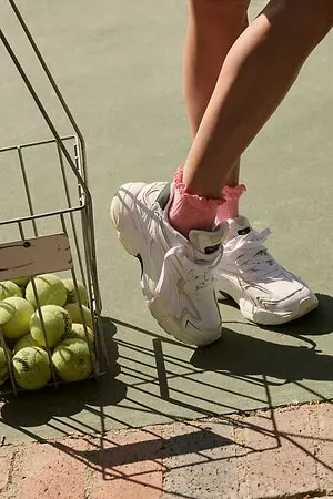 Free People FP Movement Classic Ruffle Ankle Socks Bubblegum