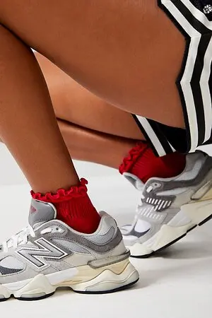 Free People FP Movement Classic Ruffle Ankle Socks Fruit Punch
