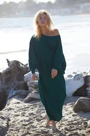 Free People Free People Oversized Maxi Dress With Dolman Sleeves Green