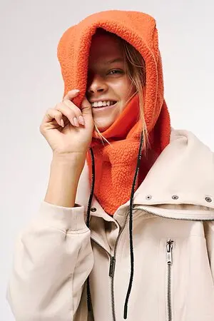 Free People Fleece Balaclava Flambe