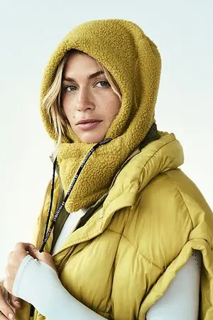 Free People Fleece Balaclava Golden Chartreuse