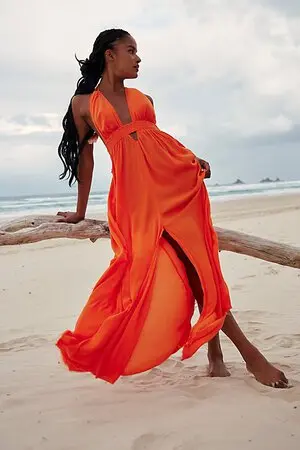Free People Look Into The Sun Maxi Dress Firecracker