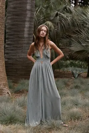 Free People Look Into The Sun Maxi Dress Jade Surf