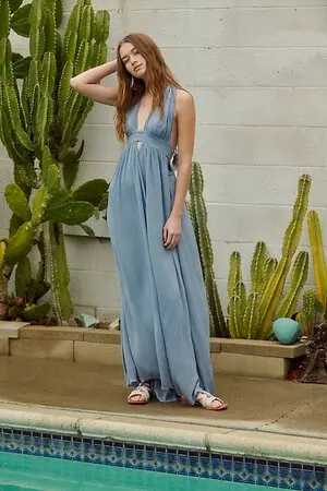 Free People Look Into The Sun Maxi Dress Rainday