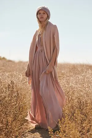 Free People Look Into The Sun Maxi Dress Timber Wolf