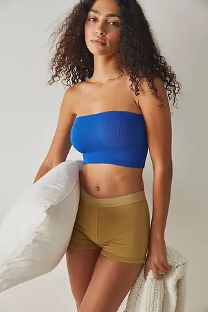 Free People Adrienne Bandeau Top Blue