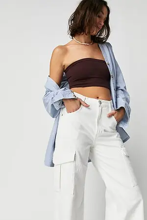 Free People Adrienne Bandeau Top Chocolate Merlot