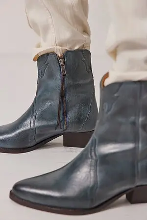 Free People Western Ankle Boots Blue