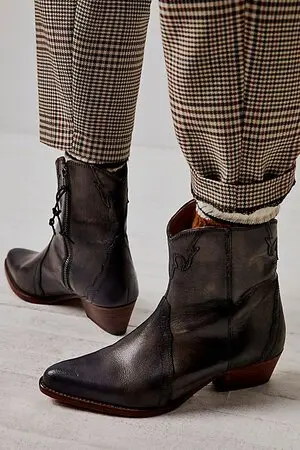 Free People Western Ankle Boots - Carbon
