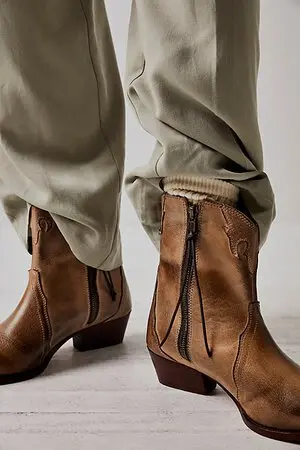 Free People Western Ankle Boots Tannage Usé