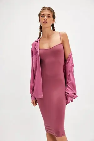 Free People Intimately Free People Tea Length Slip Hawthorne Rose