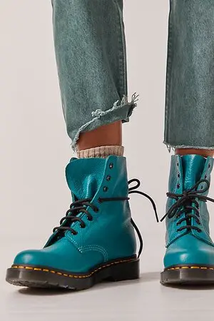 Dr. Martens Dr. Martens 1460 Pascal Virginia Lace-Up Boots Teal Green
