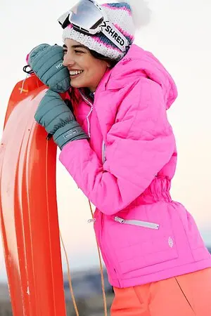 Free People FP Movement All Prepped Ski Jacket Fuchsia Flirt