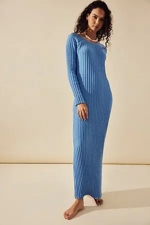 Free People Walk About Maxi Dress - December Sky | Editorialist