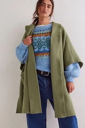 Free People All I Need Cozy Hooded Duster - Norwegian Woods