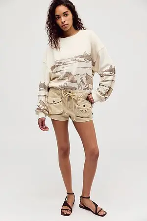 Daydreamer Running Horses Graphic Crewneck