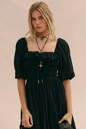 Free People Oasis Midi Dress - Black