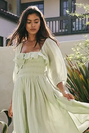 Free People Free People Free-est Oasis Midi Dress Tender Fern