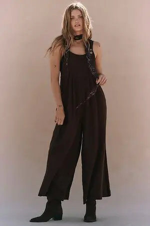 Free People Sun-drenched Overalls - Chocolate Torte