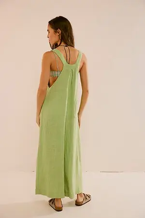 Free People Sun-drenched Overalls - Nile Green